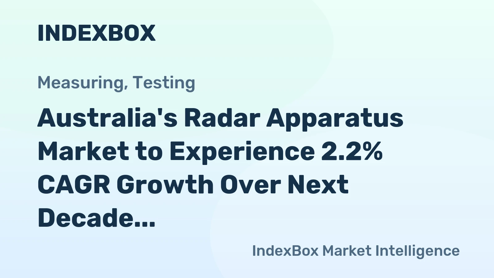 Australia's Radar Apparatus Market to Experience 2.2% CAGR Growth Over Next Decade, Reaching $32M by 2035