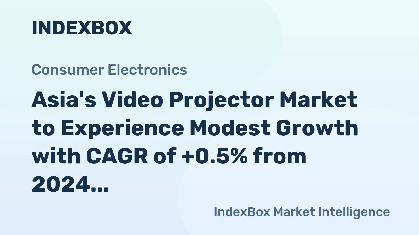 Asia's Video Projector Market to Experience Modest Growth with CAGR of +0.5% from 2024 to 2035