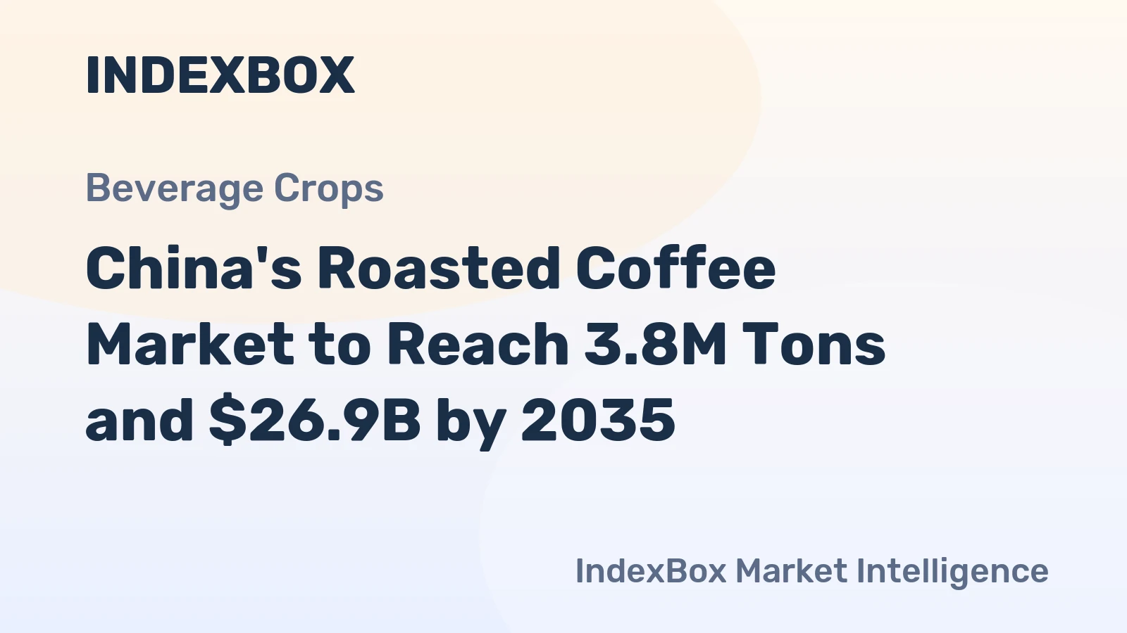 China's Roasted Coffee Market to Reach 3.8M Tons and $26.9B by 2035