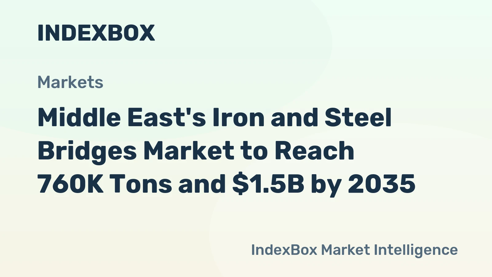 Middle East's Iron and Steel Bridges Market to Reach 760K Tons and $1.5B by 2035