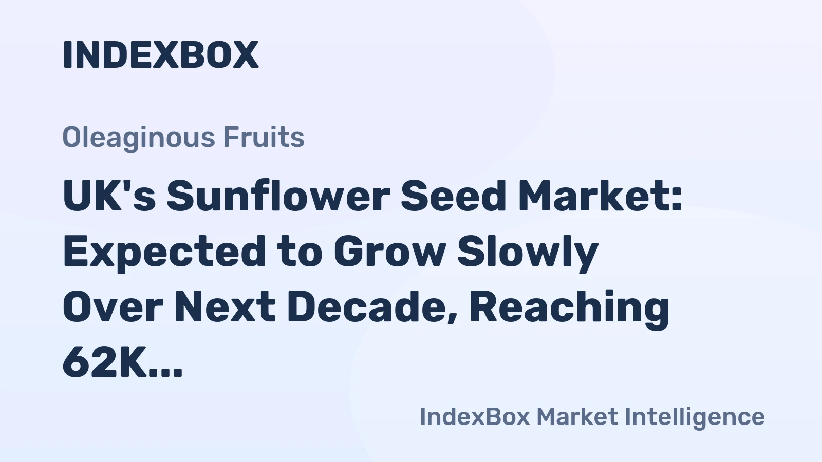 UK's Sunflower Seed Market: Expected to Grow Slowly Over Next Decade, Reaching 62K Tons and $64M in Value by 2035