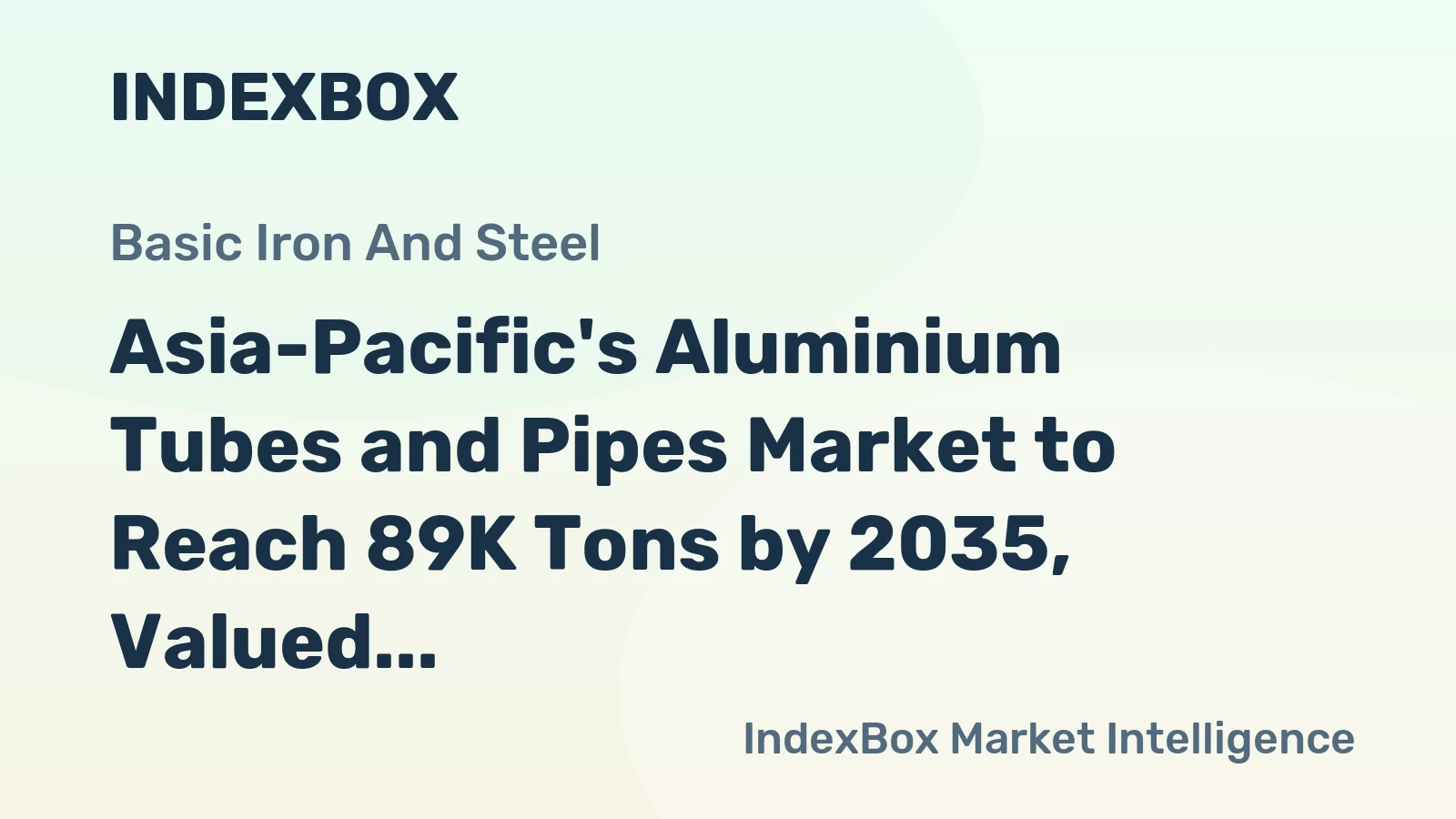 Asia-Pacific's Aluminium Tubes and Pipes Market to Reach 89K Tons by 2035, Valued at $530M