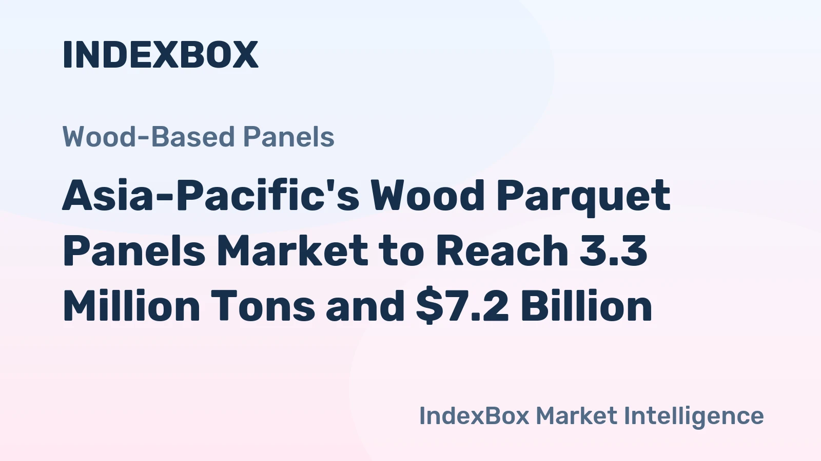 Asia-Pacific's Wood Parquet Panels Market to Reach 3.3 Million Tons and $7.2 Billion