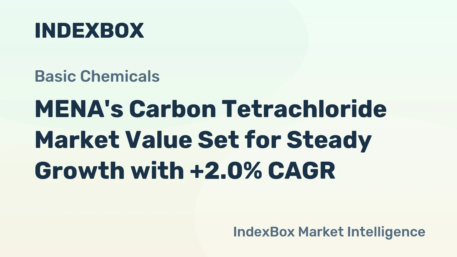 MENA's Carbon Tetrachloride Market Value Set for Steady Growth with +2.0% CAGR