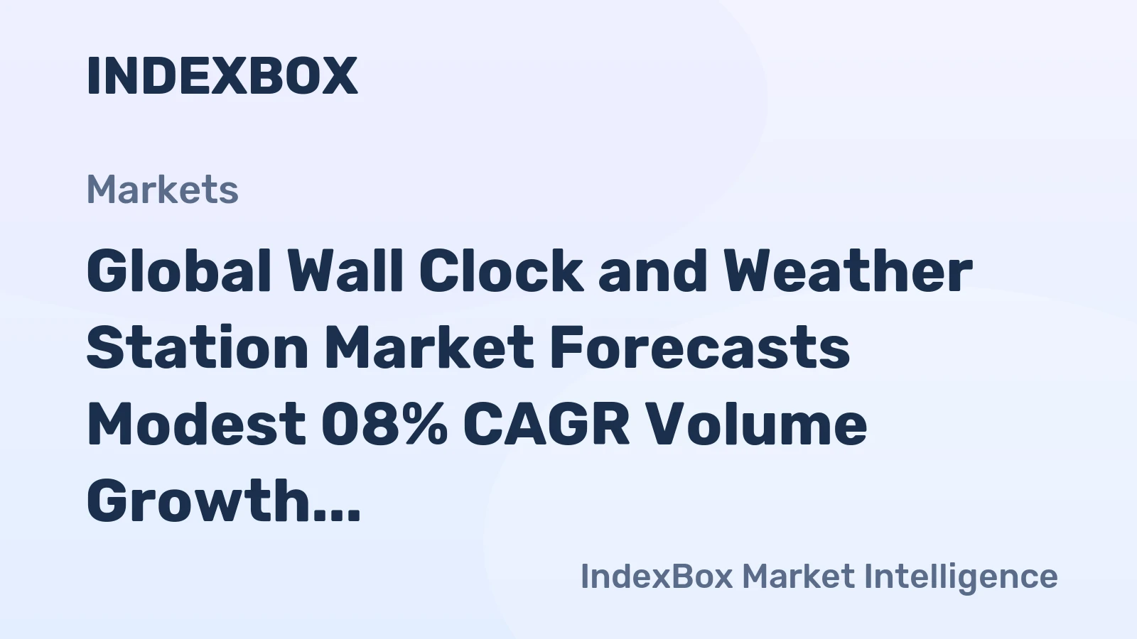 Global Wall Clock and Weather Station Market Forecasts Modest 08% CAGR Volume Growth Through 2035