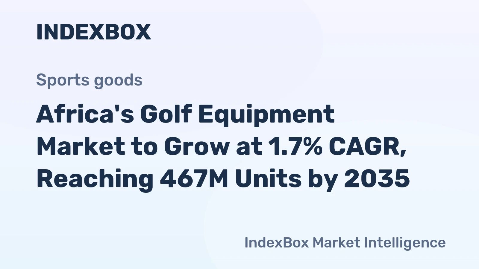Africa's Golf Equipment Market to Grow at 1.7% CAGR, Reaching 467M Units by 2035