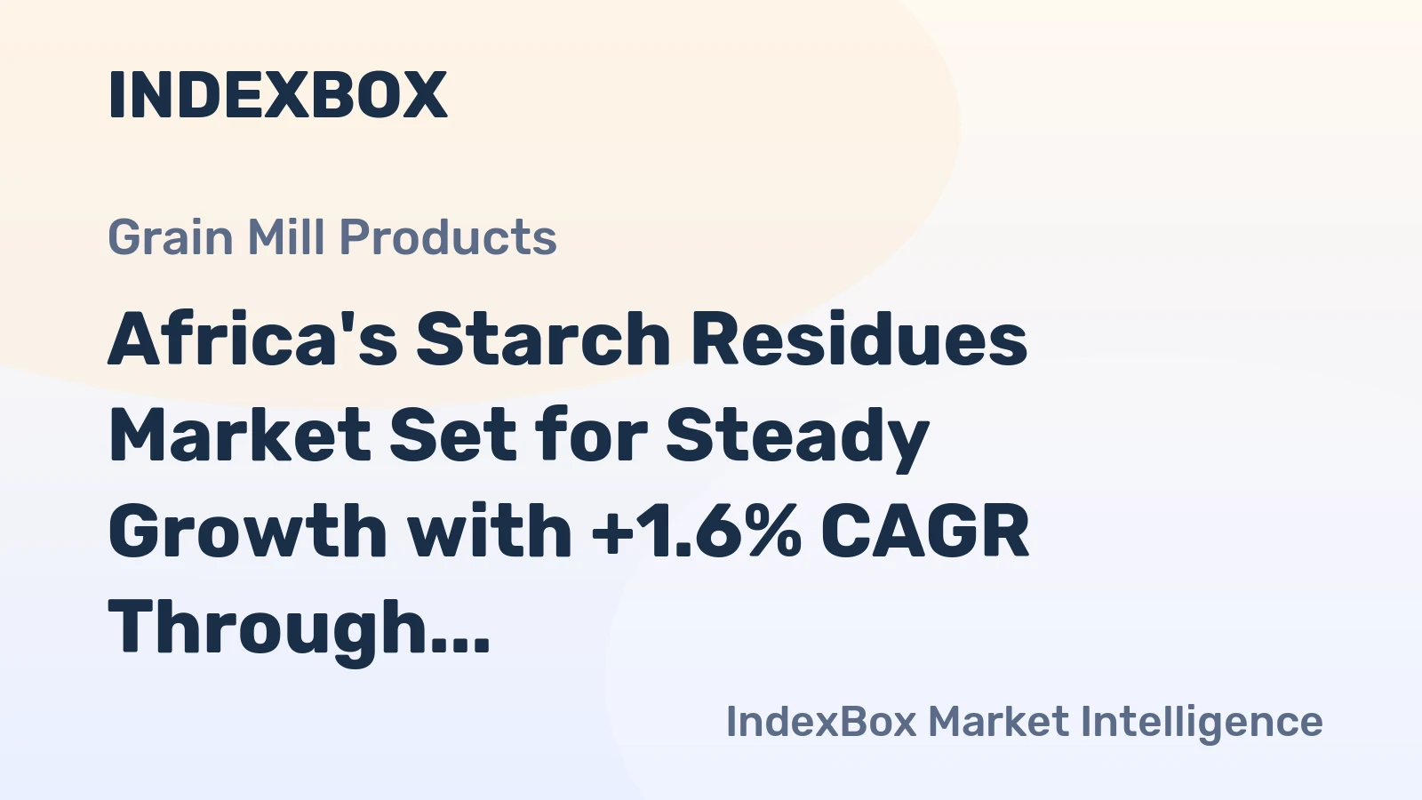 Africa's Starch Residues Market Set for Steady Growth with +1.6% CAGR Through 2035