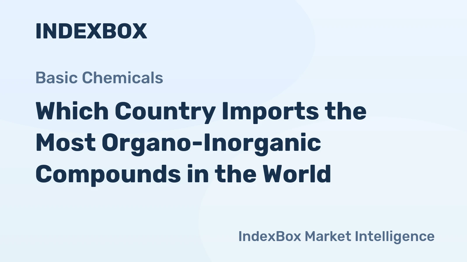 Which Country Imports the Most Organo-Inorganic Compounds in the World?