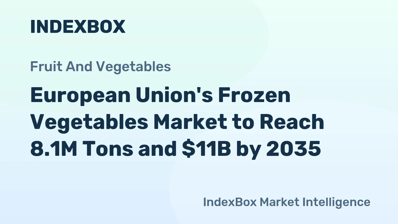 European Union's Frozen Vegetables Market to Reach 8.1M Tons and $11B by 2035