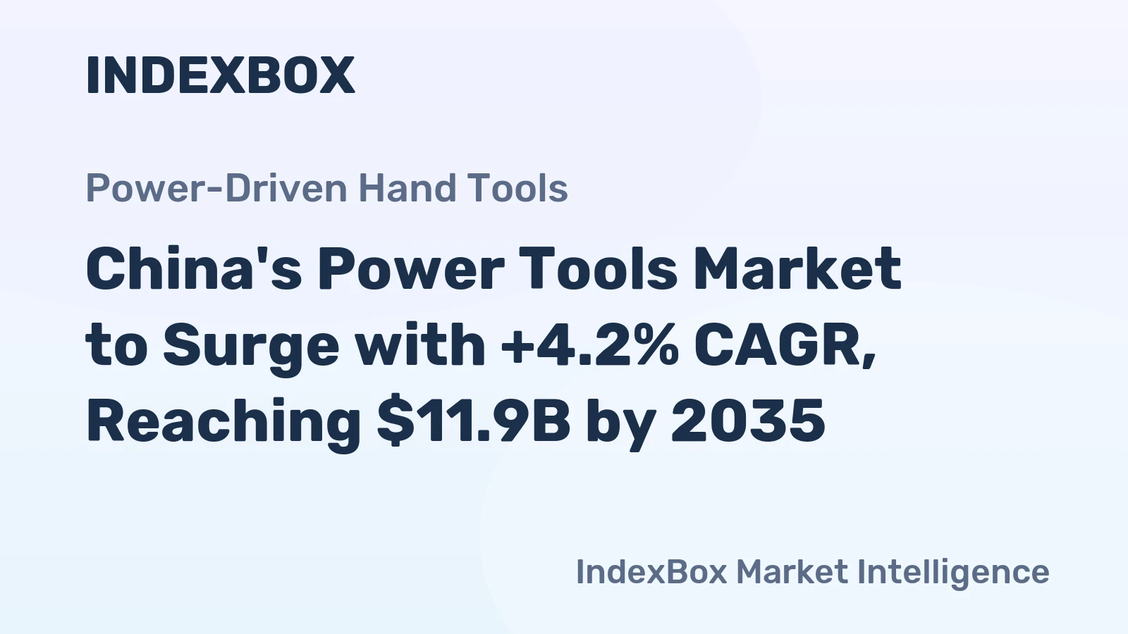 China's Power Tools Market to Surge with +4.2% CAGR, Reaching $11.9B by 2035