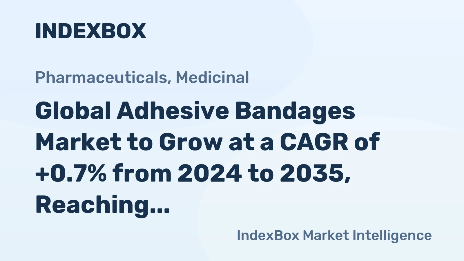 Global Adhesive Bandages Market to Grow at a CAGR of +0.7% from 2024 to 2035, Reaching 2.1M Tons