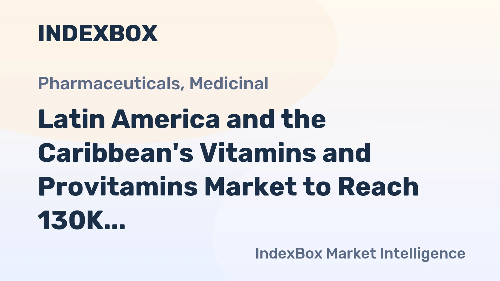 Latin America and the Caribbean's Vitamins and Provitamins Market to Reach 130K Tons and $2.8B by 2035