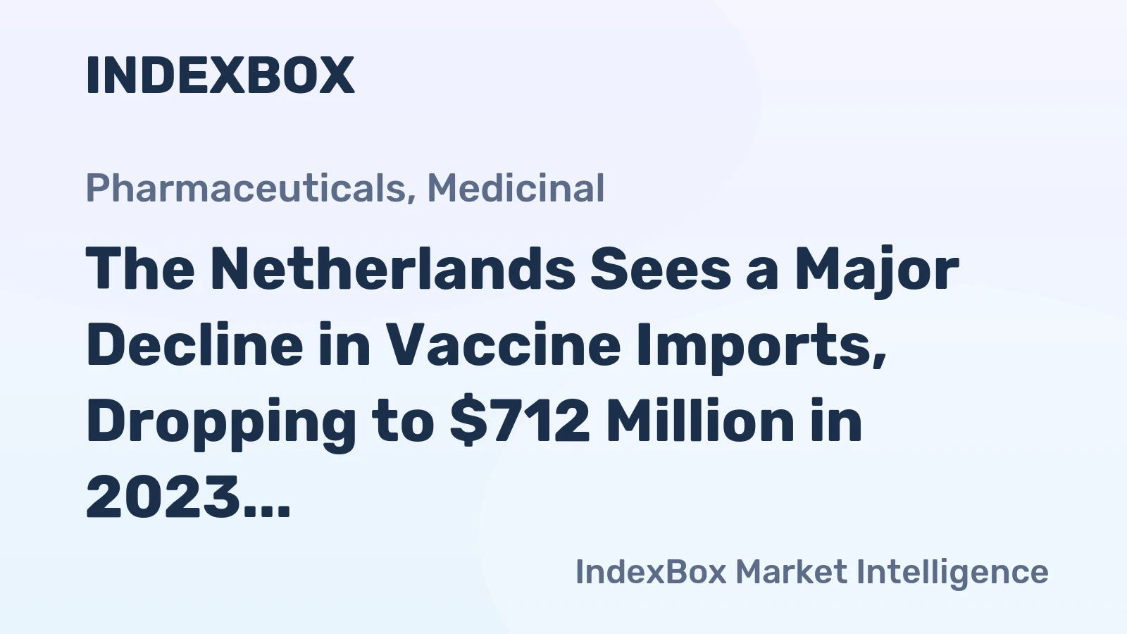 The Netherlands Sees a Major Decline in Vaccine Imports, Dropping to $712 Million in 2023