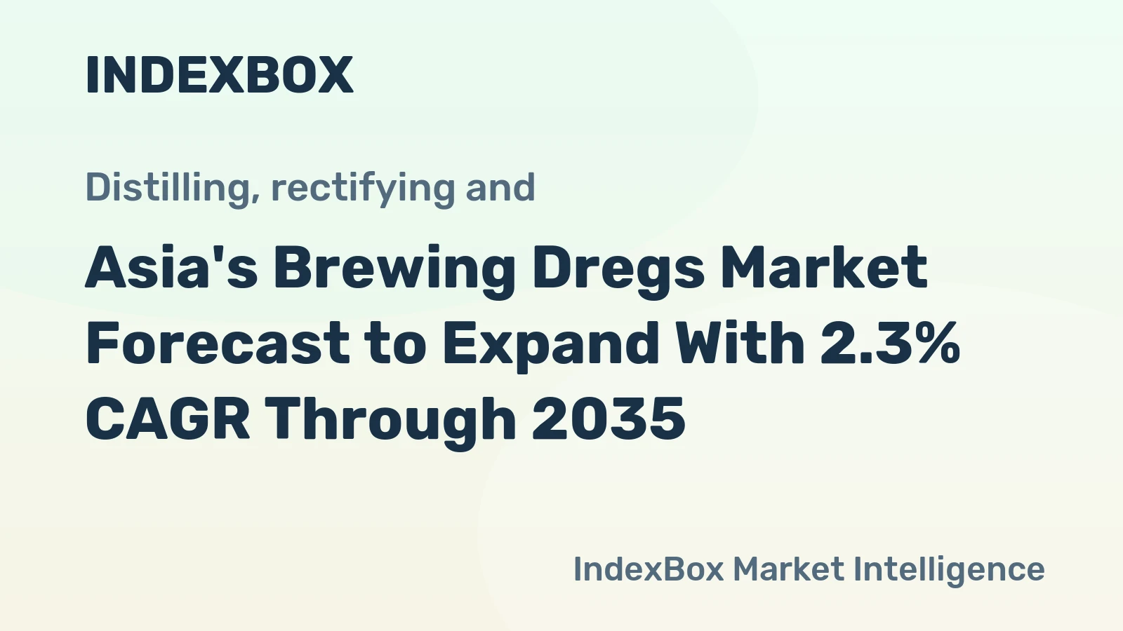 Asia's Brewing Dregs Market Forecast to Expand With 2.3% CAGR Through 2035