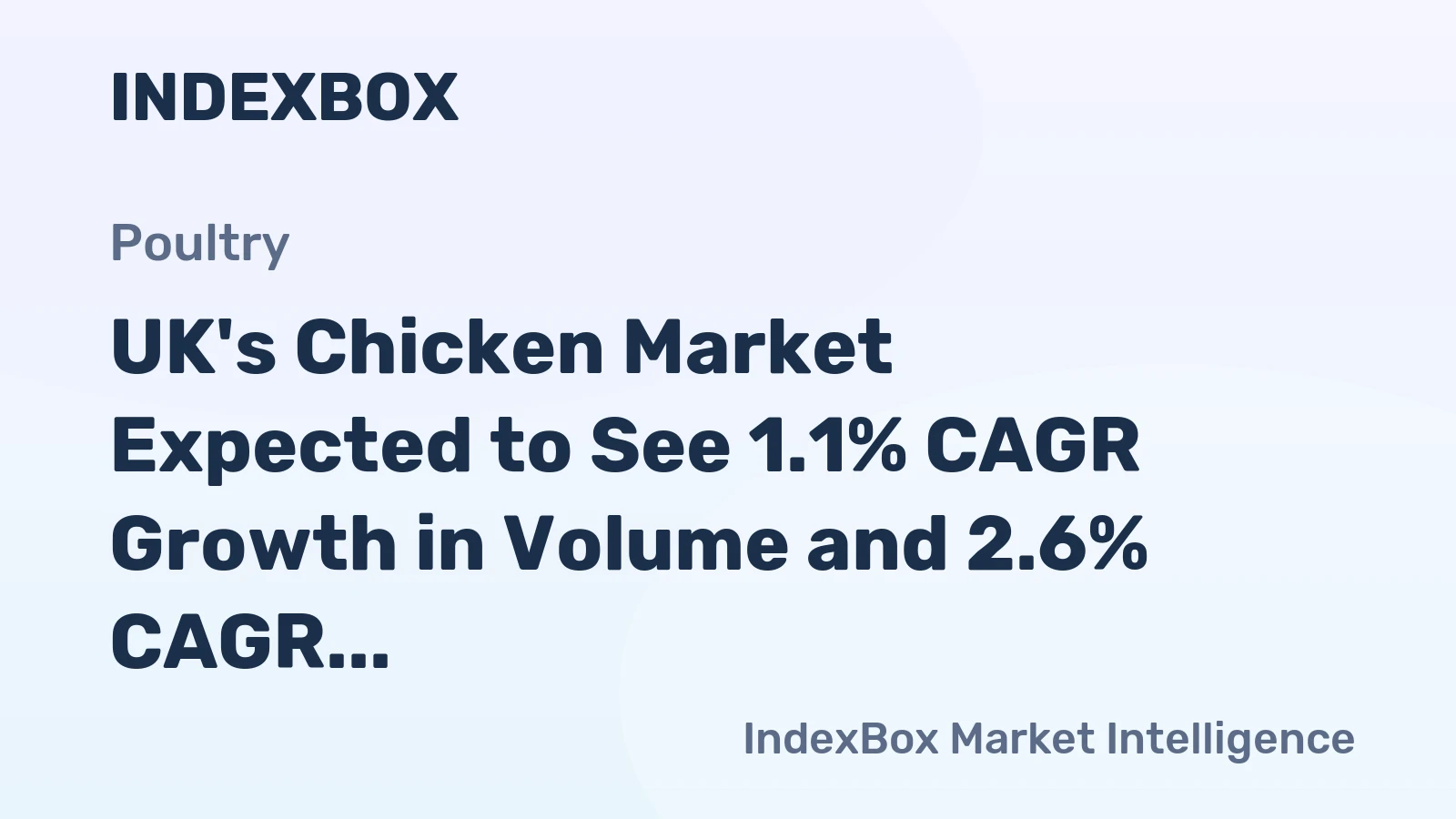 UK's Chicken Market Expected to See 1.1% CAGR Growth in Volume and 2.6% CAGR Growth in Value from 2024 to 2035