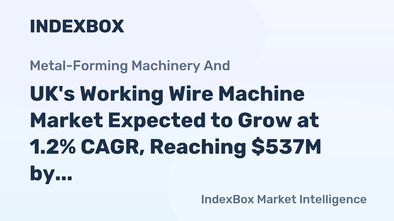 UK's Working Wire Machine Market Expected to Grow at 1.2% CAGR, Reaching $537M by 2035