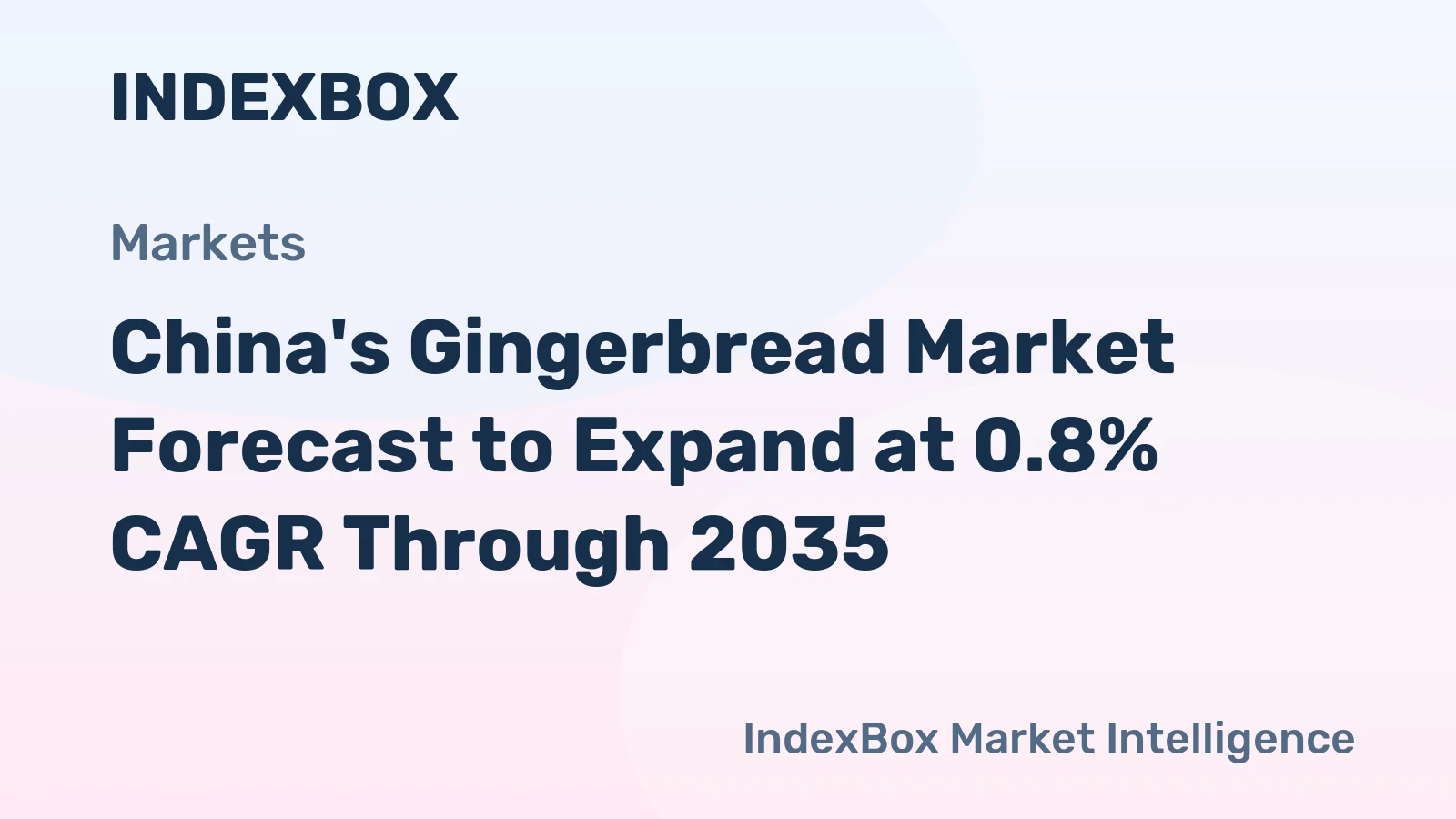 China's Gingerbread Market Forecast to Expand at 0.8% CAGR Through 2035