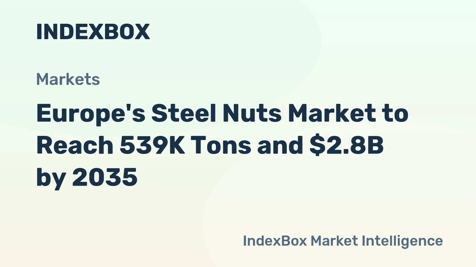 Europe's Steel Nuts Market to Reach 539K Tons and $2.8B by 2035
