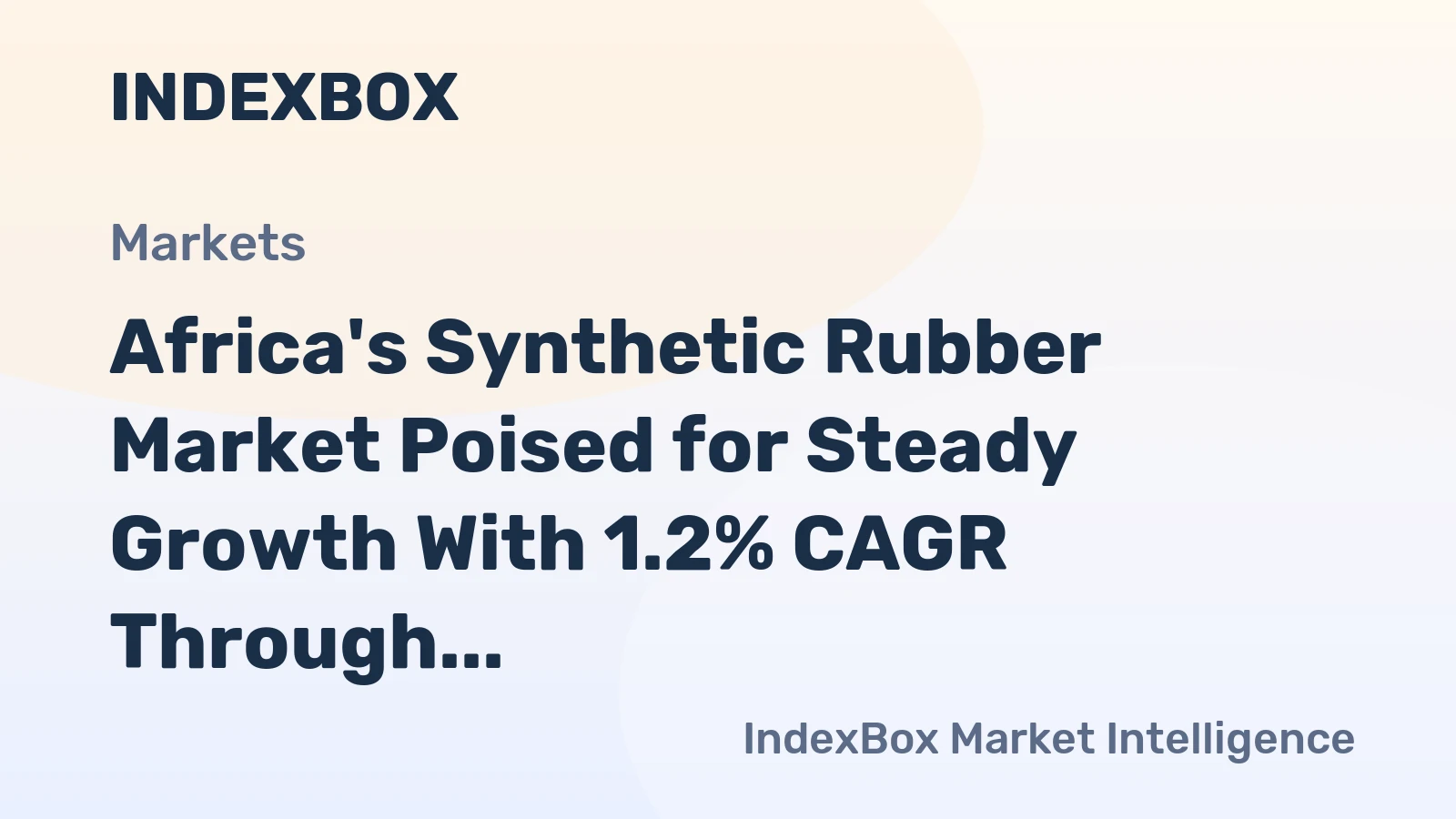 Africa's Synthetic Rubber Market Poised for Steady Growth With 1.2% CAGR Through 2035