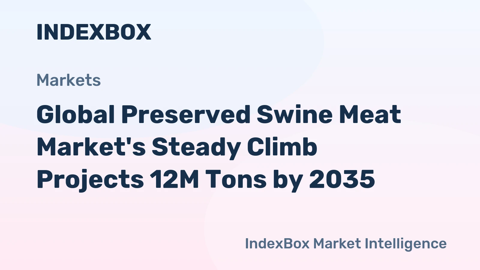 Global Preserved Swine Meat Market's Steady Climb Projects 12M Tons by 2035