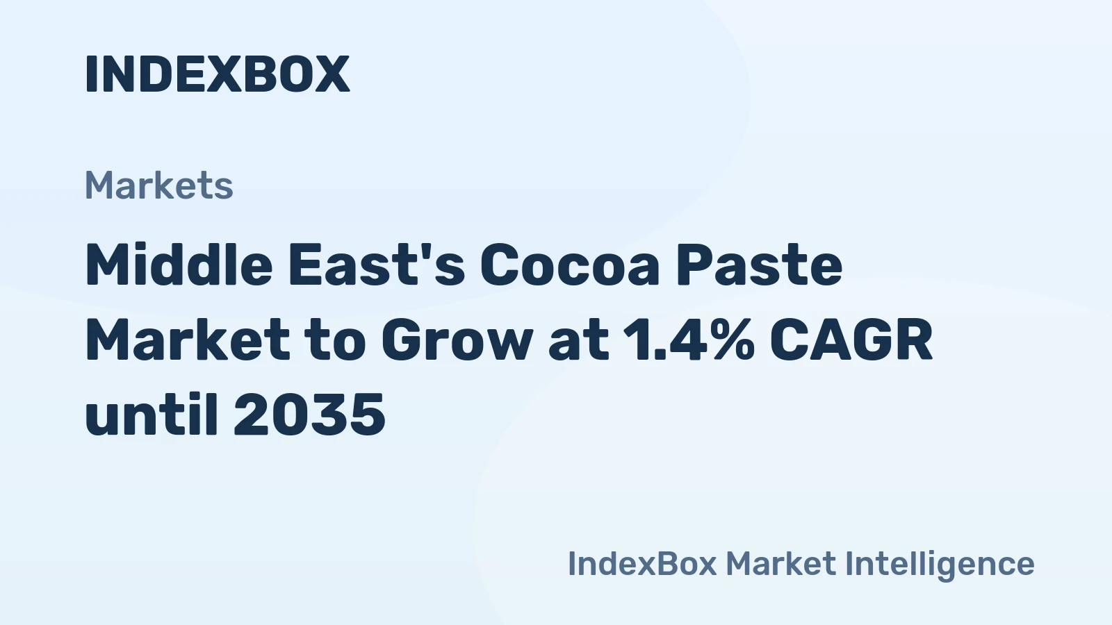 Middle East's Cocoa Paste Market to Grow at 1.4% CAGR until 2035