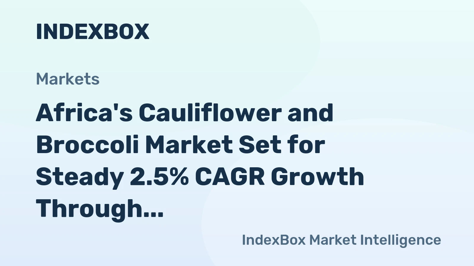 Africa's Cauliflower and Broccoli Market Set for Steady 2.5% CAGR Growth Through 2035