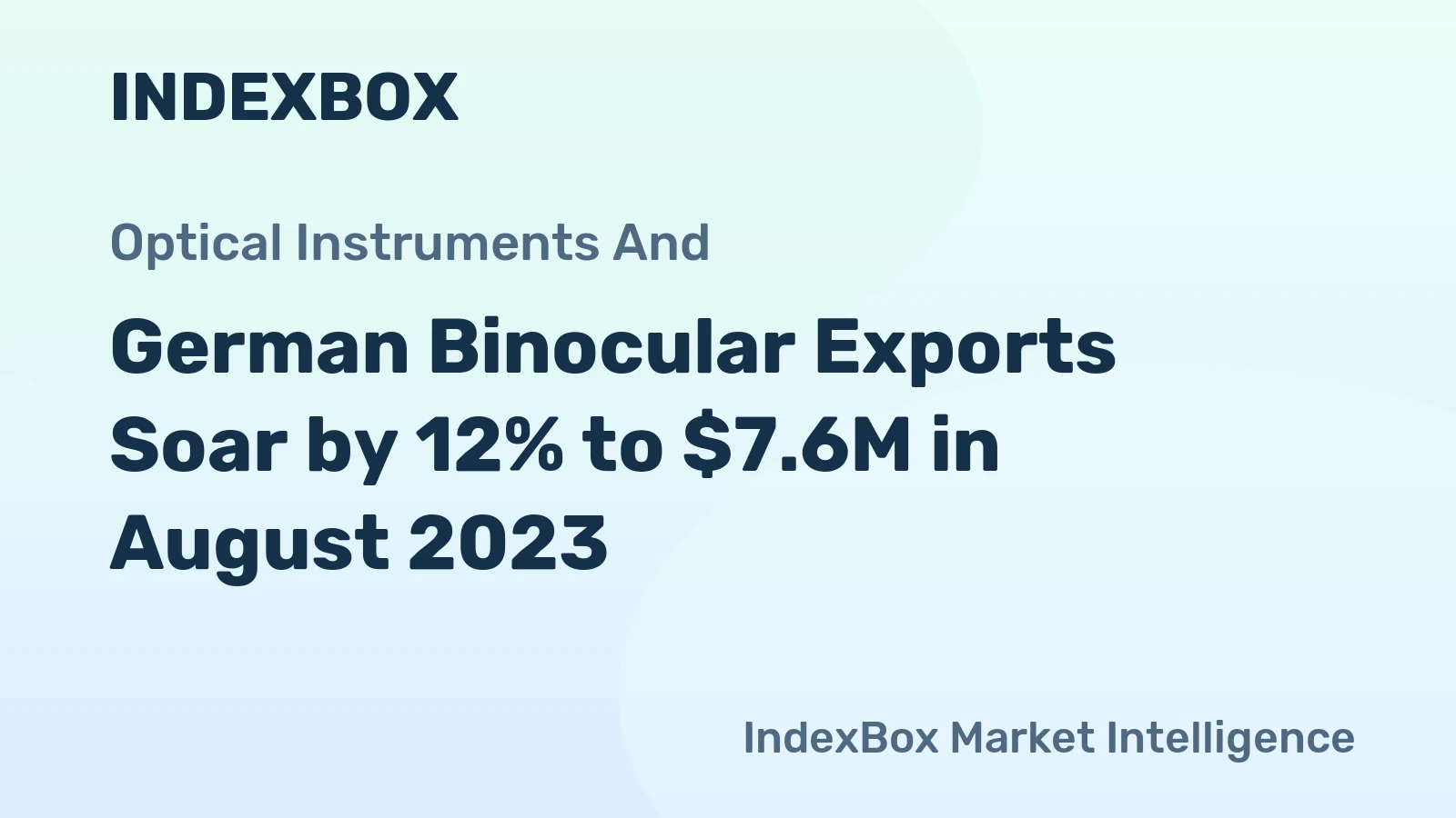 German Binocular Exports Soar by 12% to $7.6M in August 2023.