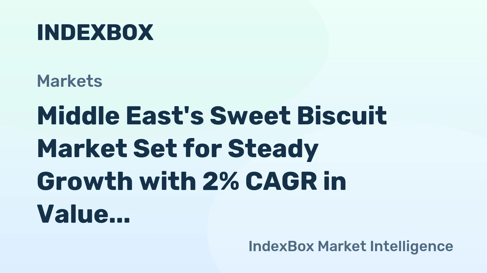 Middle East's Sweet Biscuit Market Set for Steady Growth with 2% CAGR in Value