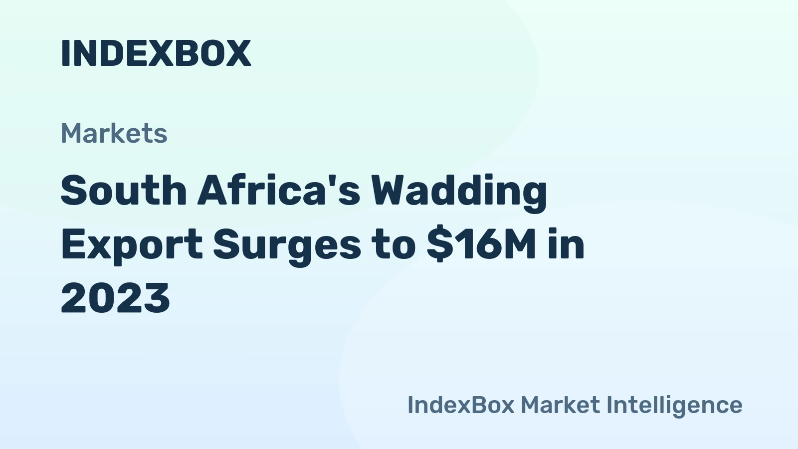 South Africa's Wadding Export Surges to $16M in 2023