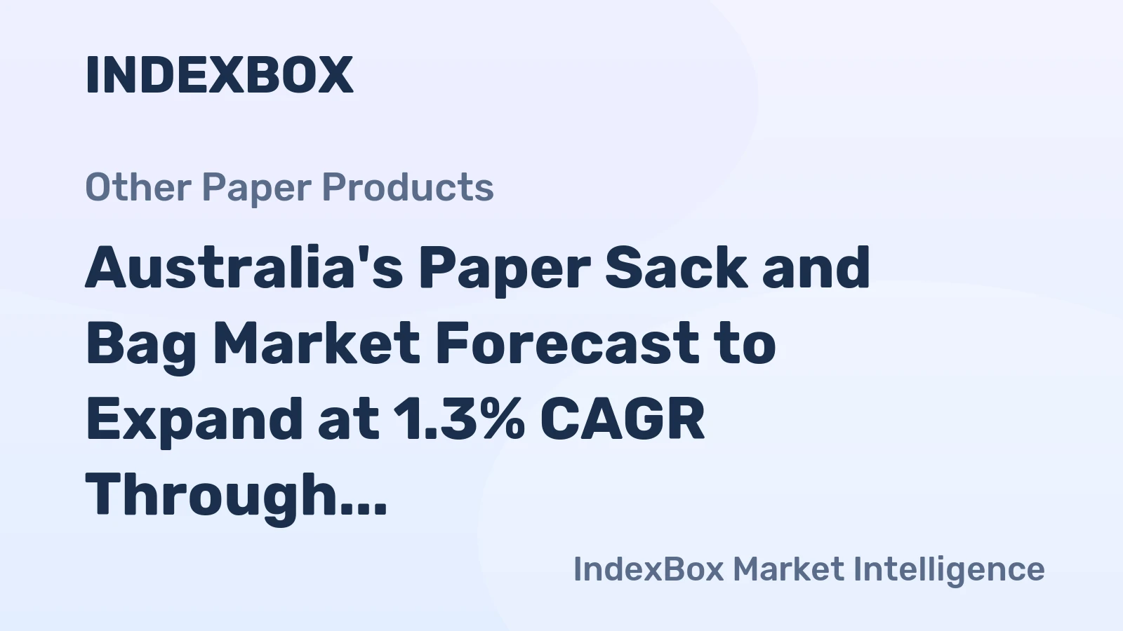 Australia's Paper Sack and Bag Market Forecast to Expand at 1.3% CAGR Through 2035