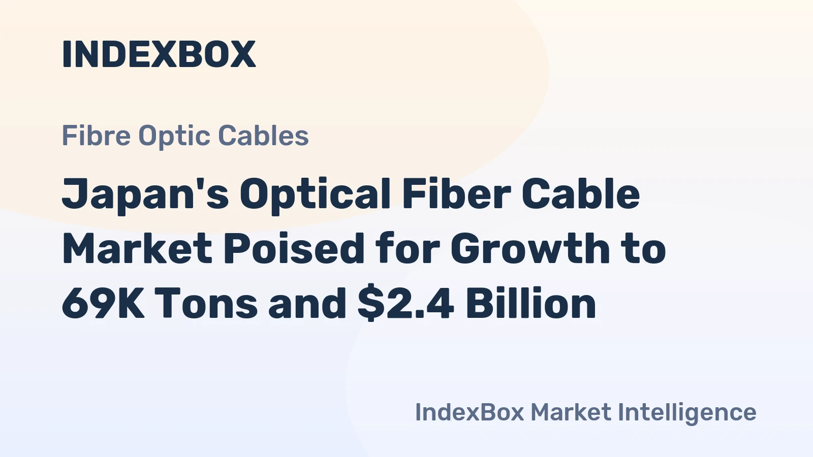 Japan's Optical Fiber Cable Market Poised for Growth to 69K Tons and $2.4 Billion