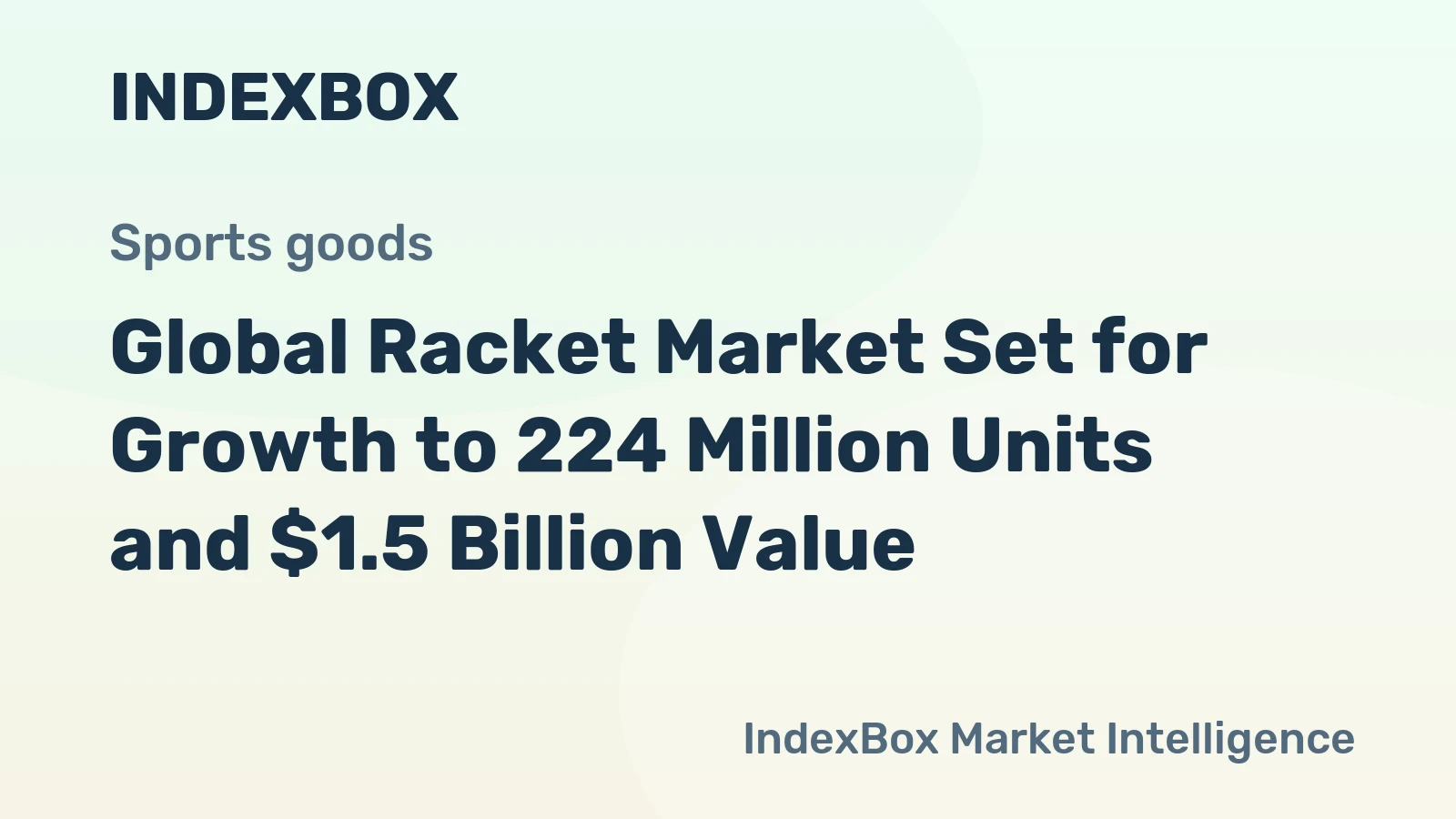 Global Racket Market Set for Growth to 224 Million Units and $1.5 Billion Value