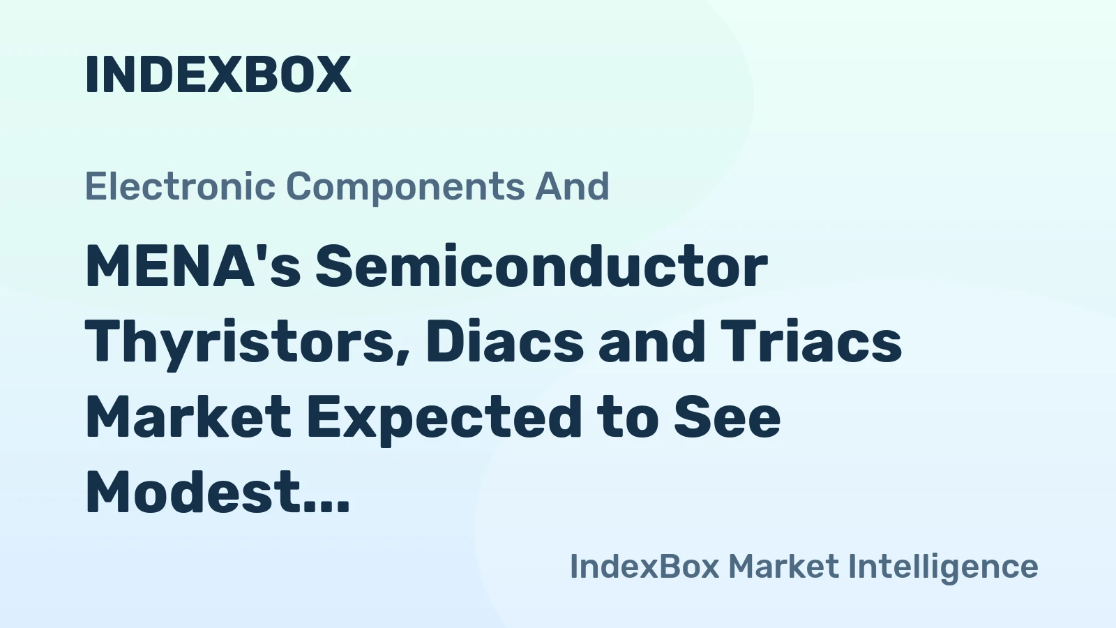 MENA's Semiconductor Thyristors, Diacs and Triacs Market Expected to See Modest Growth with +0.7% CAGR Over Next Decade