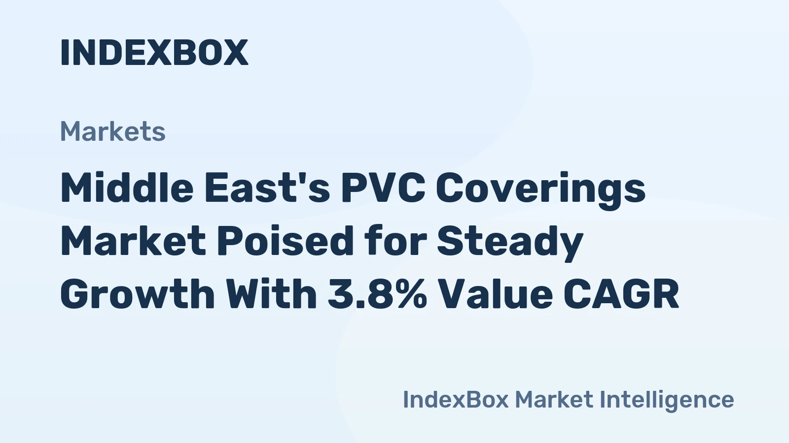 Middle East's PVC Coverings Market Poised for Steady Growth With 3.8% Value CAGR