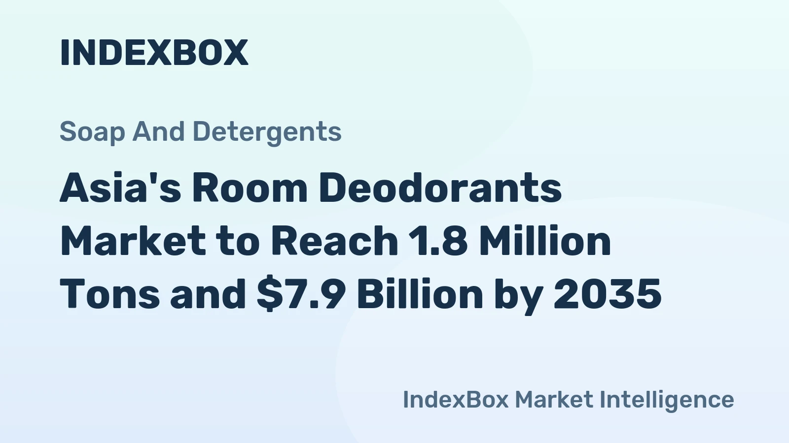 Asia's Room Deodorants Market to Reach 1.8 Million Tons and $7.9 Billion by 2035