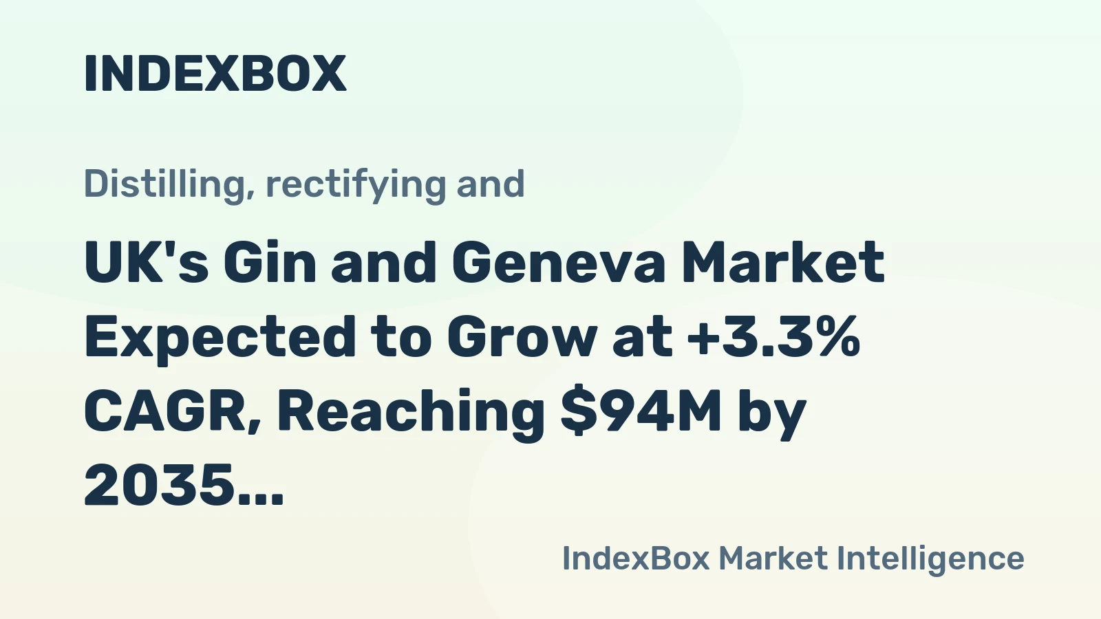UK's Gin and Geneva Market Expected to Grow at +3.3% CAGR, Reaching $94M by 2035