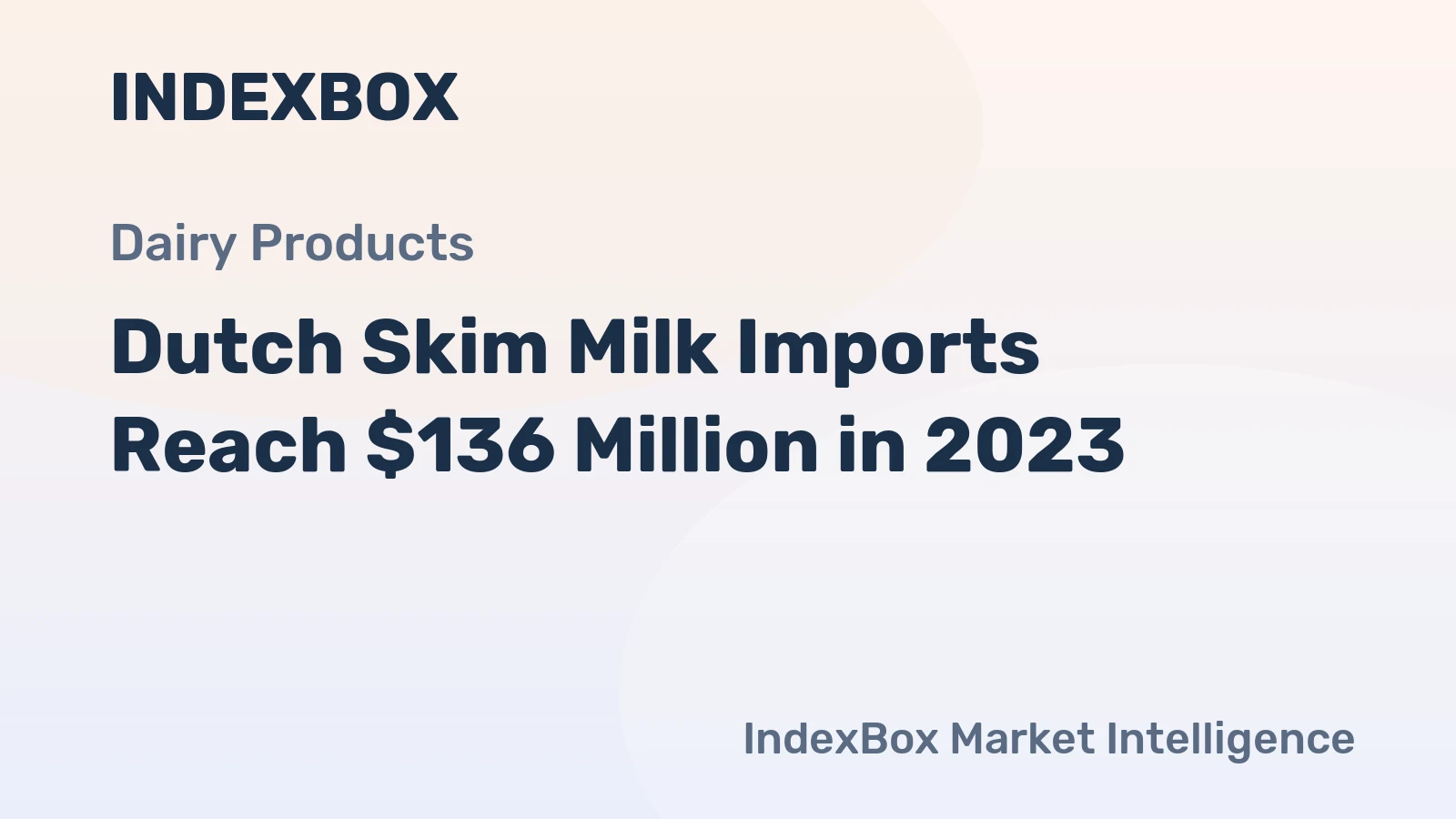 Dutch Skim Milk Imports Reach $136 Million in 2023