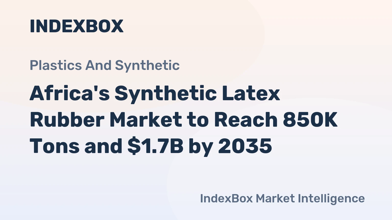 Africa's Synthetic Latex Rubber Market to Reach 850K Tons and $1.7B by 2035