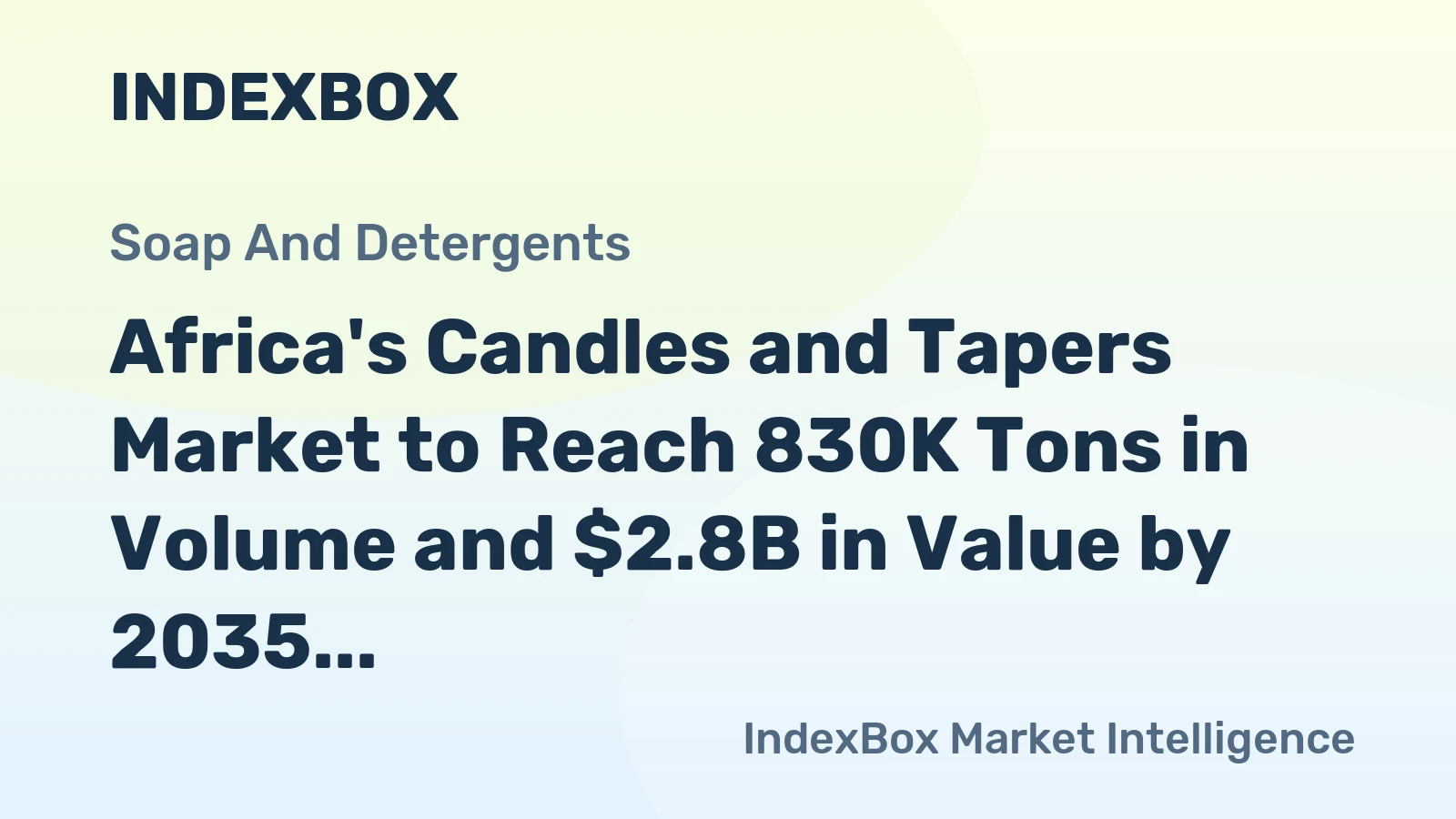 Africa's Candles and Tapers Market to Reach 830K Tons in Volume and $2.8B in Value by 2035