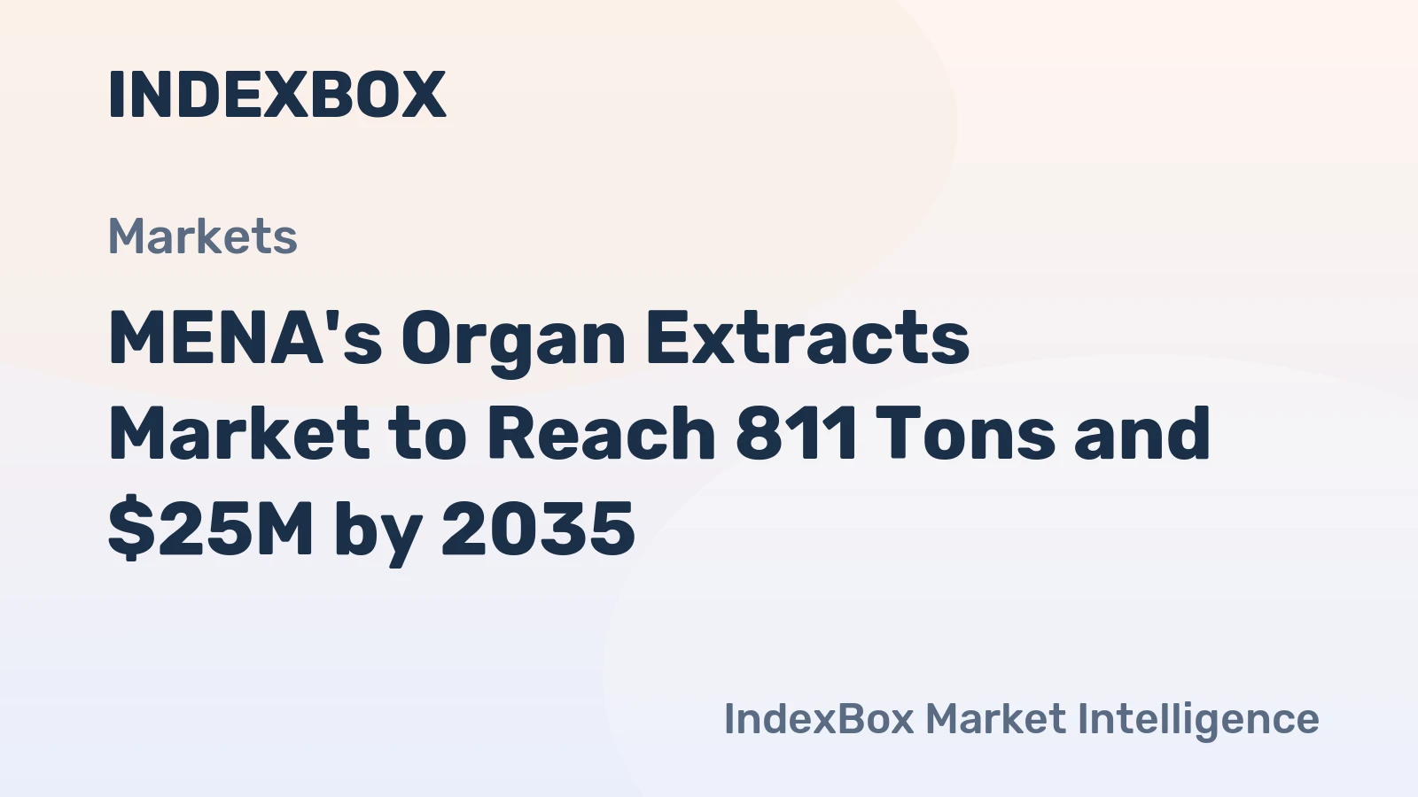 MENA's Organ Extracts Market to Reach 811 Tons and $25M by 2035