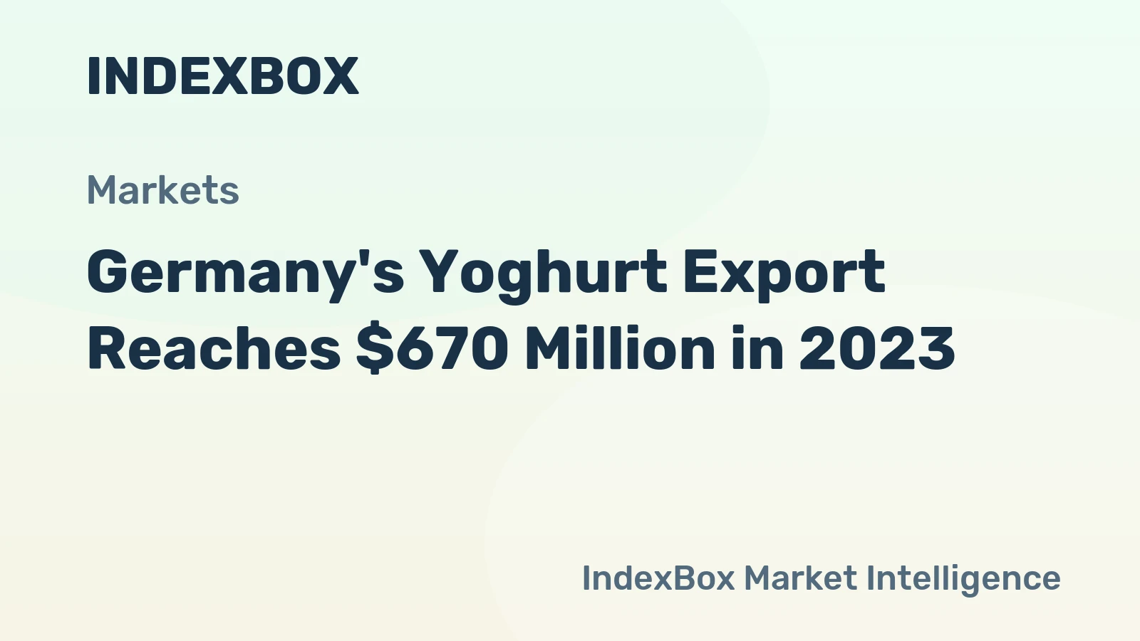 Germany's Yoghurt Export Reaches $670 Million in 2023