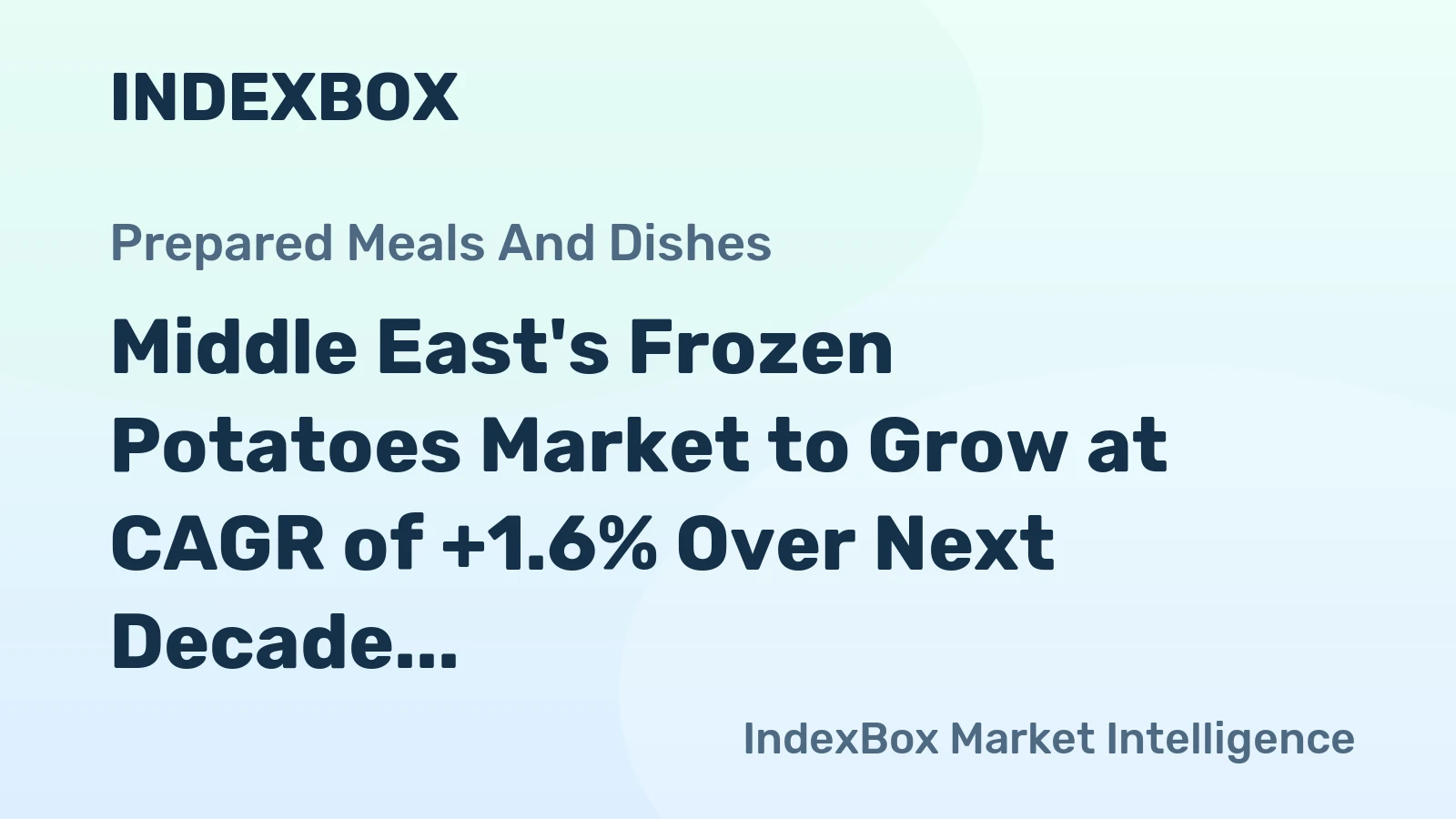 Middle East's Frozen Potatoes Market to Grow at CAGR of +1.6% Over Next Decade