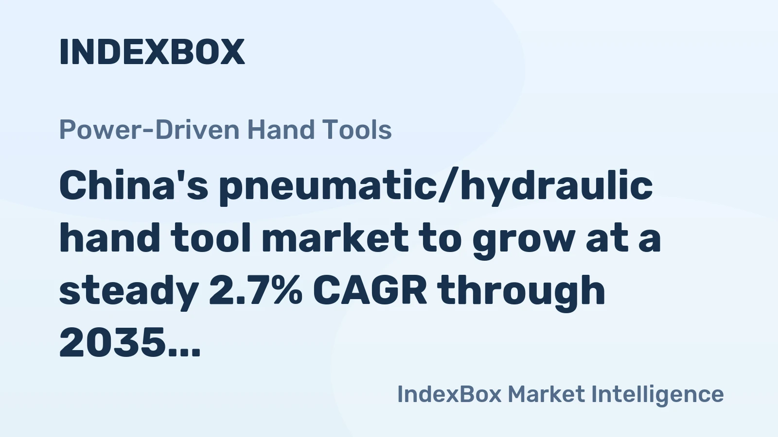 China's pneumatic/hydraulic hand tool market to grow at a steady 2.7% CAGR through 2035, driven by increasing demand, to reach $2.5B.