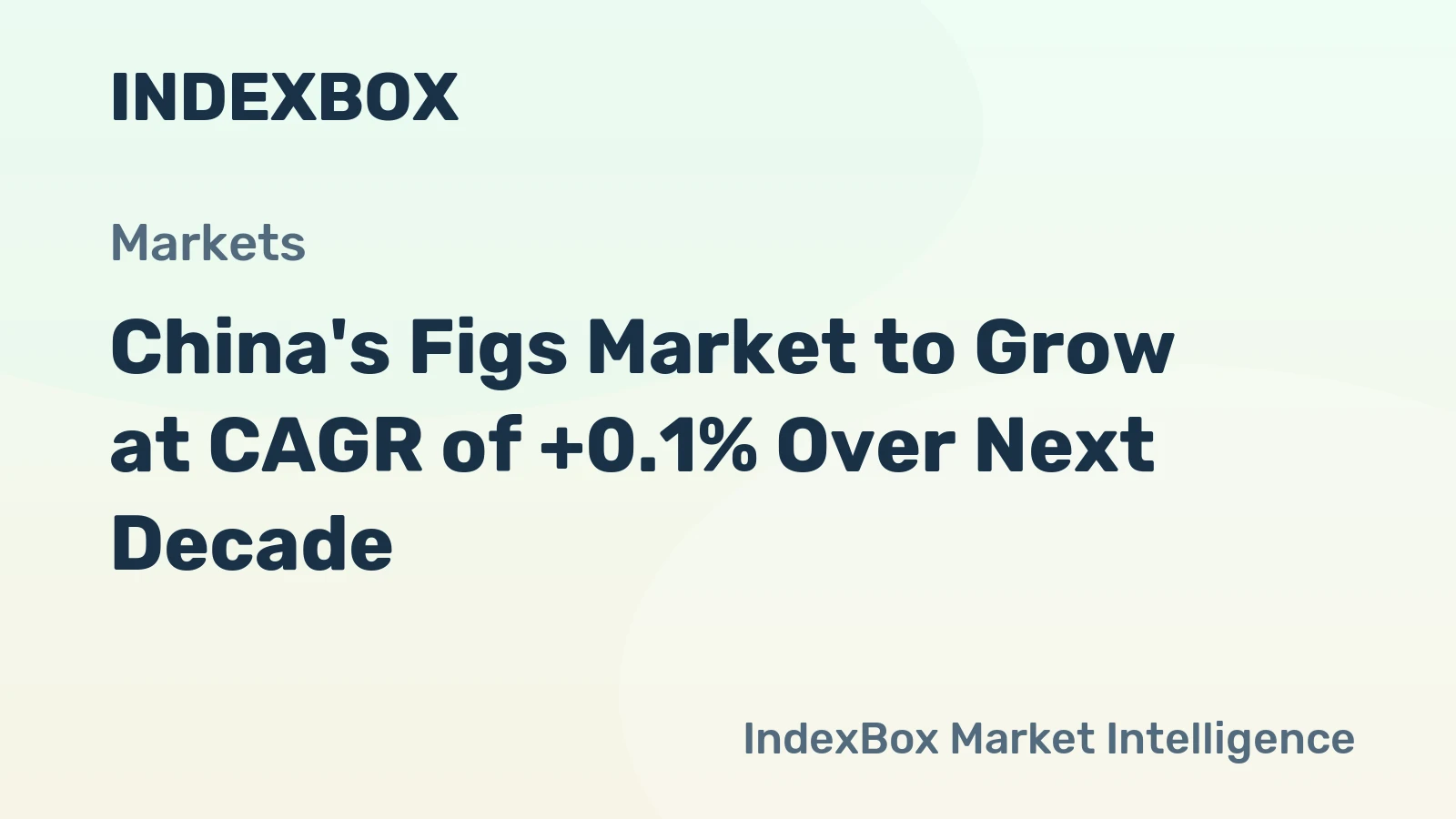 China's Figs Market to Grow at CAGR of +0.1% Over Next Decade