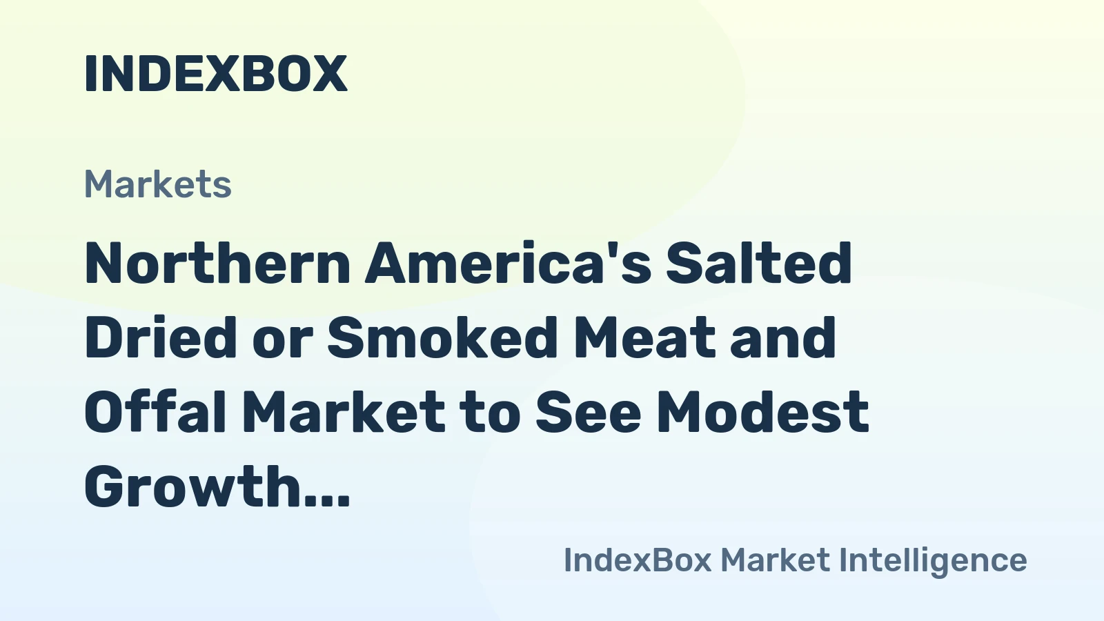 Northern America's Salted Dried or Smoked Meat and Offal Market to See Modest Growth With a +0.6% CAGR