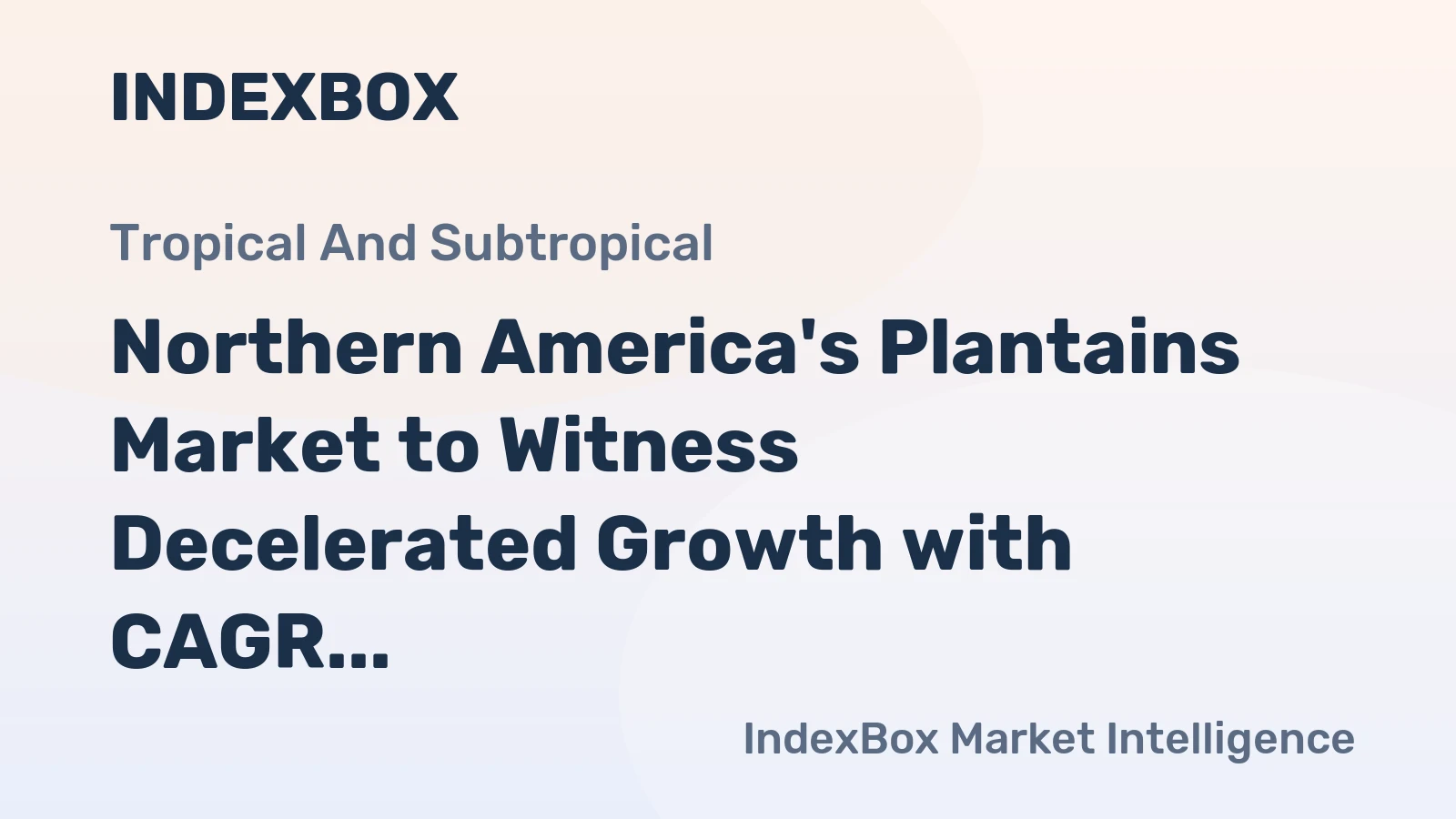 Northern America's Plantains Market to Witness Decelerated Growth with CAGR of +0.1% by 2035