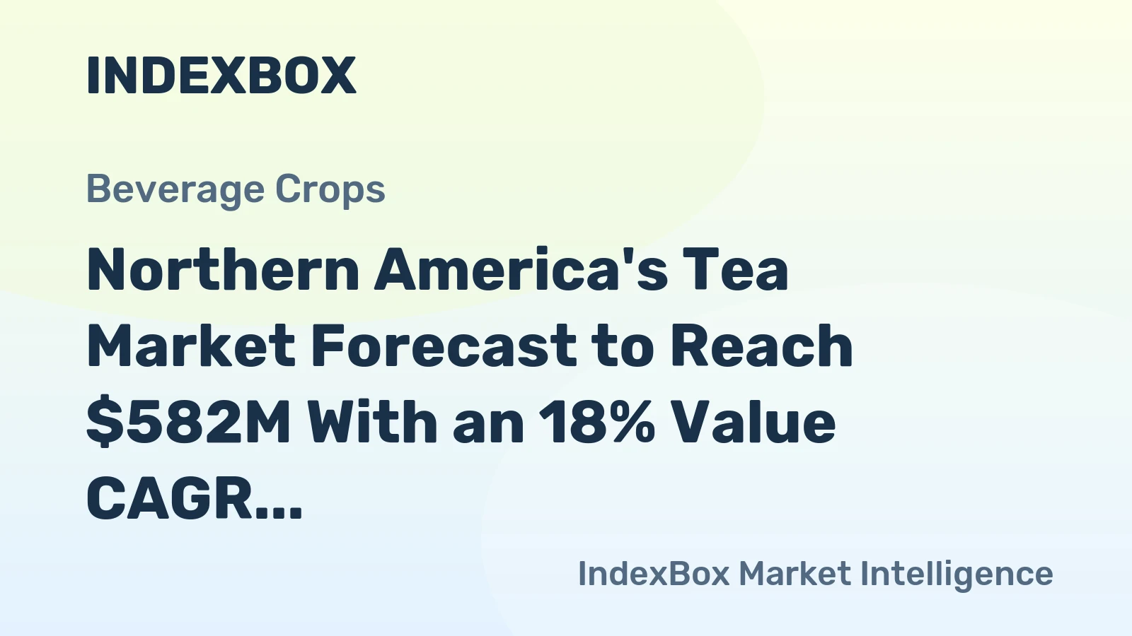 Northern America's Tea Market Forecast to Reach $582M With an 18% Value CAGR Through 2035