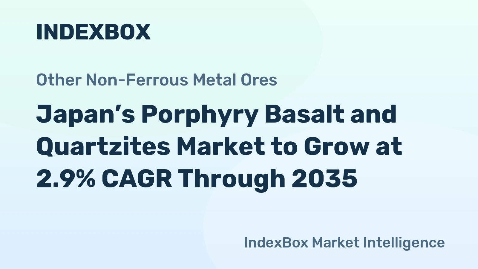 Japan’s Porphyry Basalt and Quartzites Market to Grow at 2.9% CAGR Through 2035