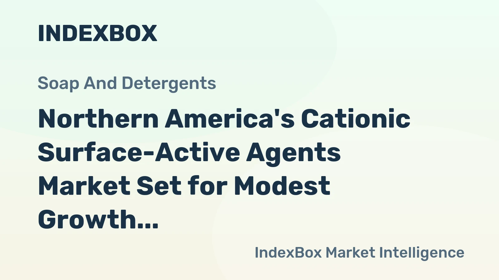 Northern America's Cationic Surface-Active Agents Market Set for Modest Growth With a +0.4% Volume CAGR