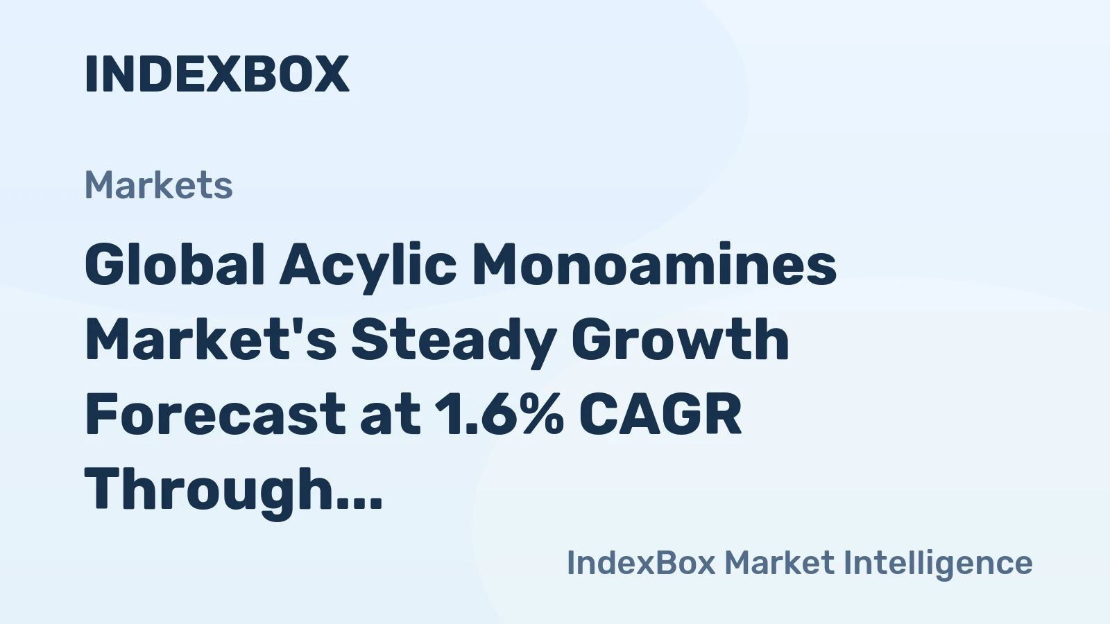 Global Acylic Monoamines Market's Steady Growth Forecast at 1.6% CAGR Through 2035